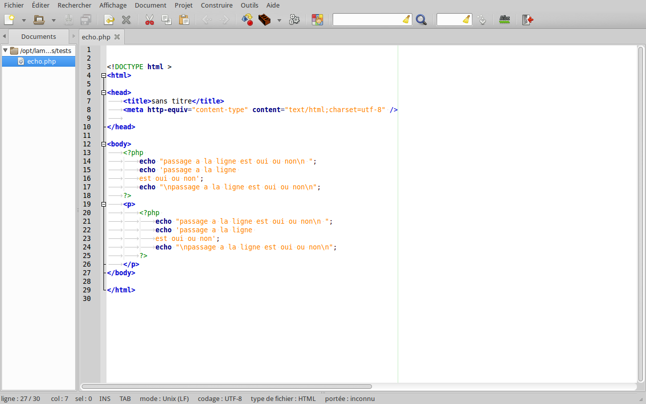 saut a la ligne par sterastos - page 1 - OpenClassrooms